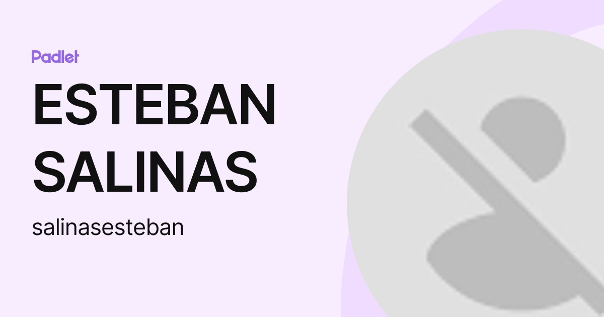 ESTEBAN SALINAS (salinasesteban) profile | Padlet
