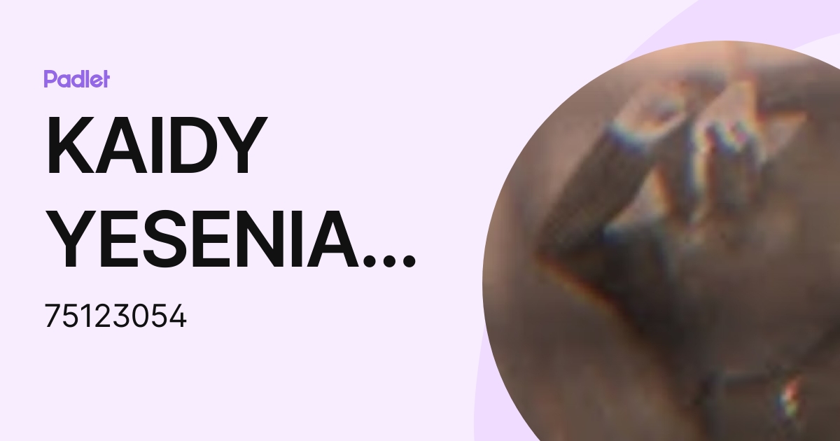 KAIDY YESENIA AMBROSIO ALVAREZ (75123054) profile | Padlet