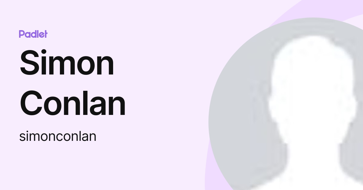 Simon Conlan (simonconlan) profile | Padlet