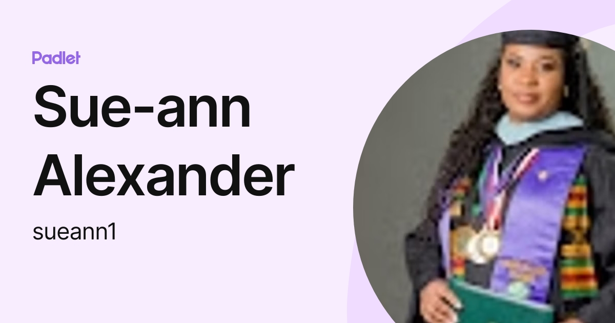 Sue-ann Alexander (sueann1) profile | Padlet