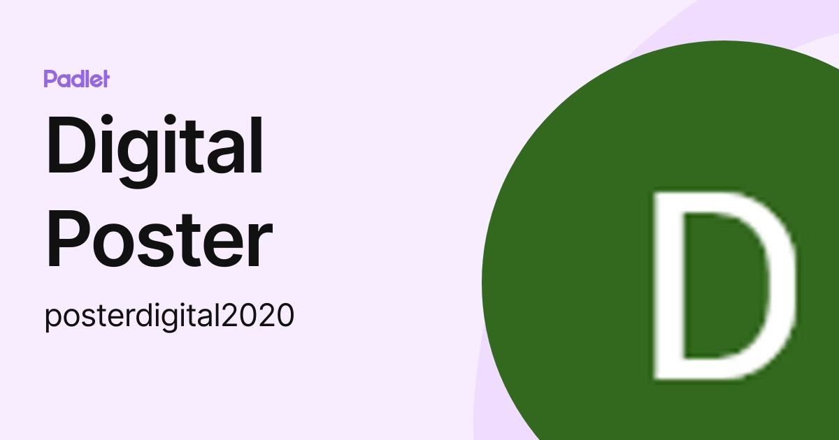 Digital Poster (posterdigital2020) profile | Padlet