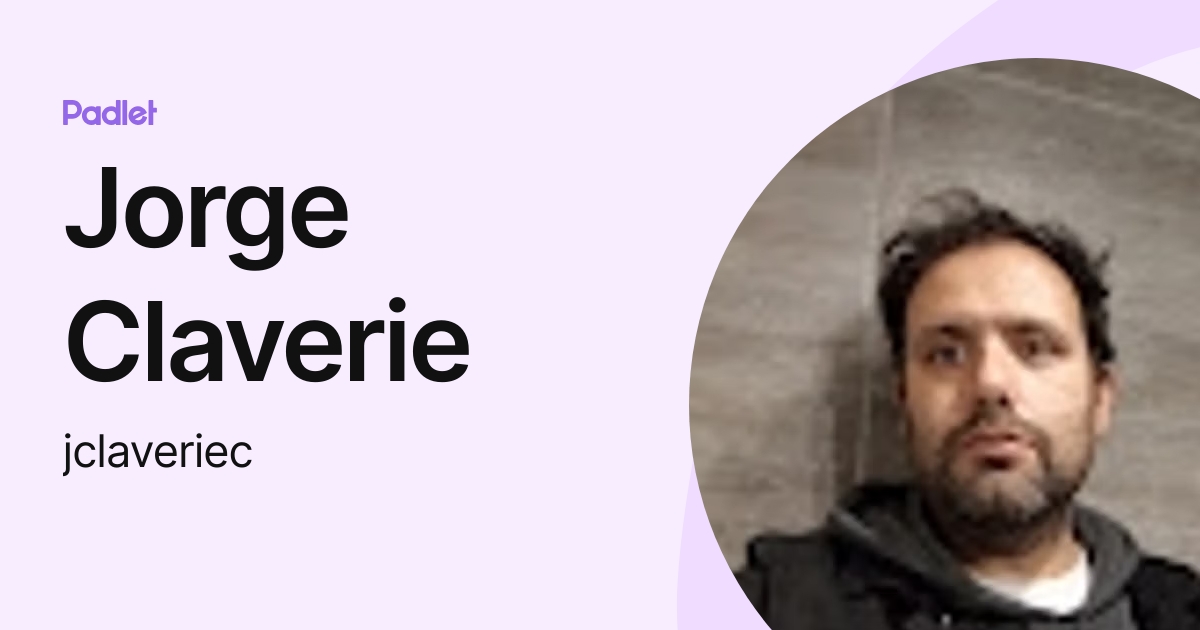 Jorge Claverie (jclaveriec) profile | Padlet