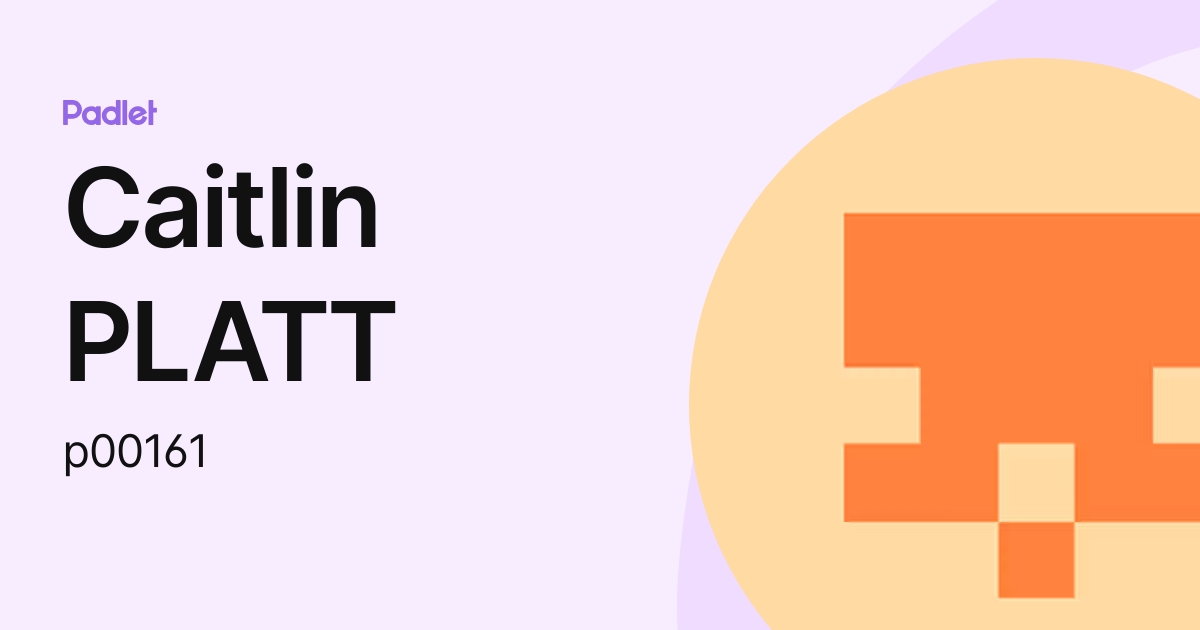 Caitlin PLATT (p00161) profile | Padlet