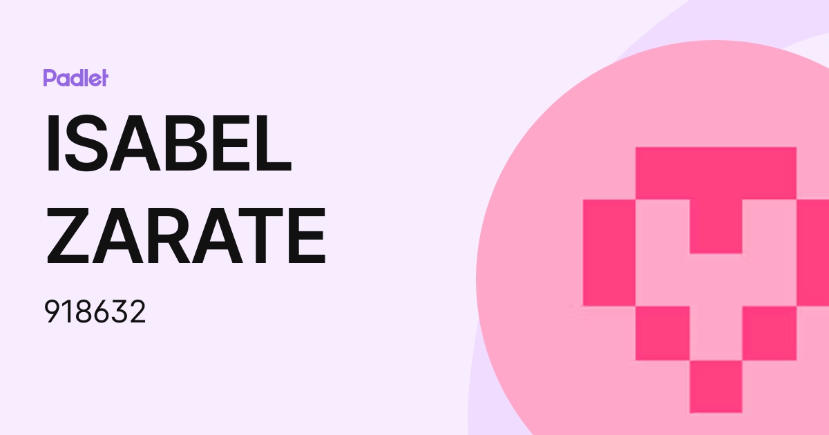 ISABEL ZARATE (918632) profile | Padlet