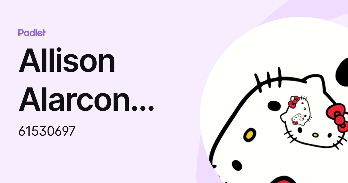 Allison Alarcon Valencia (61530697) profile | Padlet