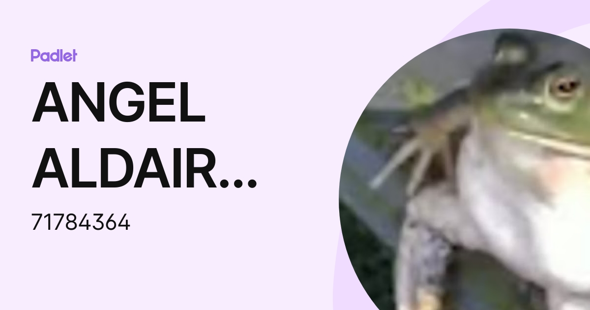 ANGEL ALDAIR CALLER PARIONA (71784364) profile | Padlet