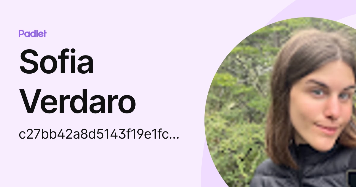 Sofia Verdaro (sofiaverdaro) profile | Padlet