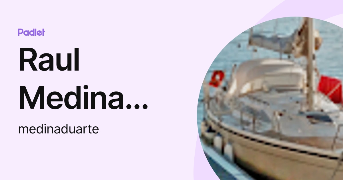 Raul Medina Duarte (medinaduarte) profile | Padlet