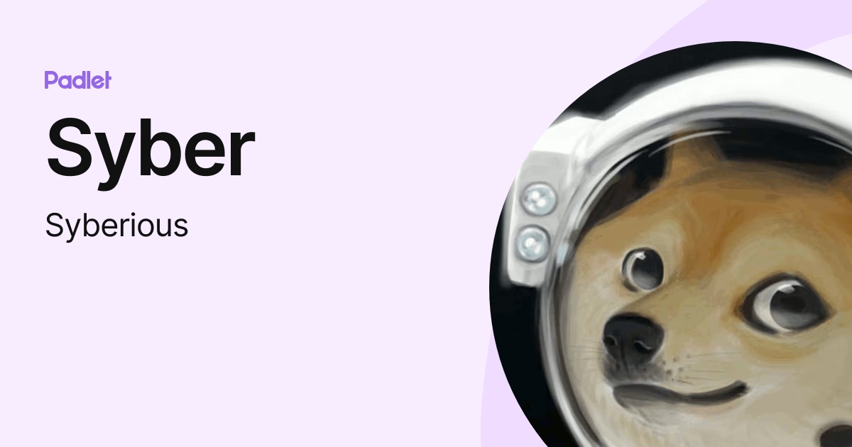 Syber (Syberious) profile | Padlet