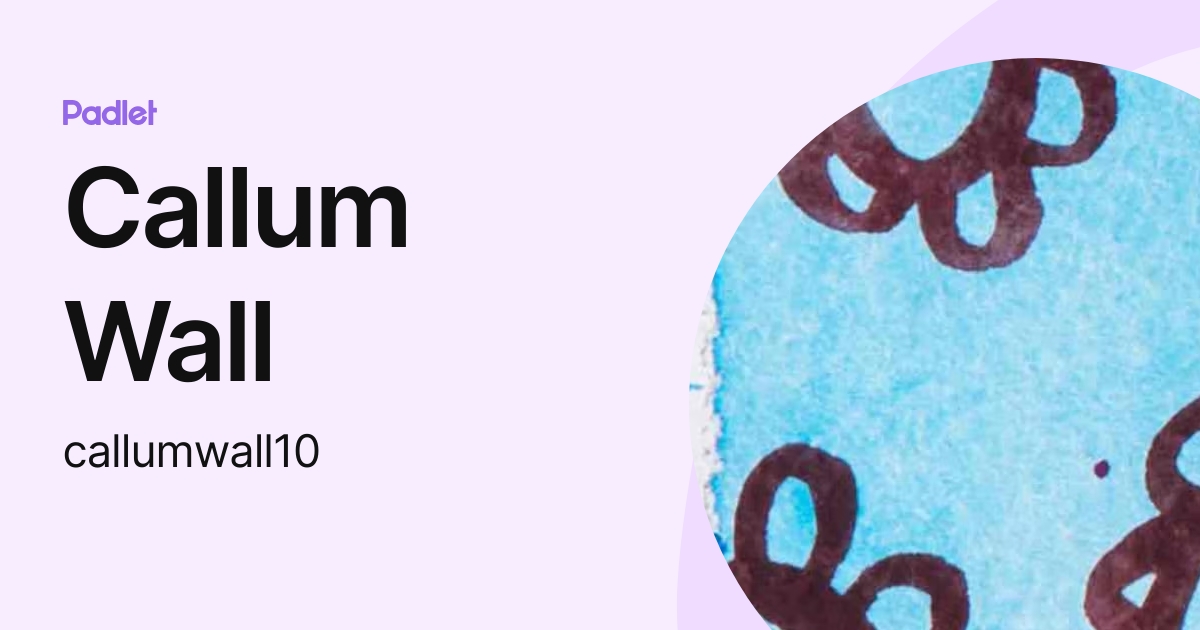 Callum Wall (callumwall10) profile | Padlet