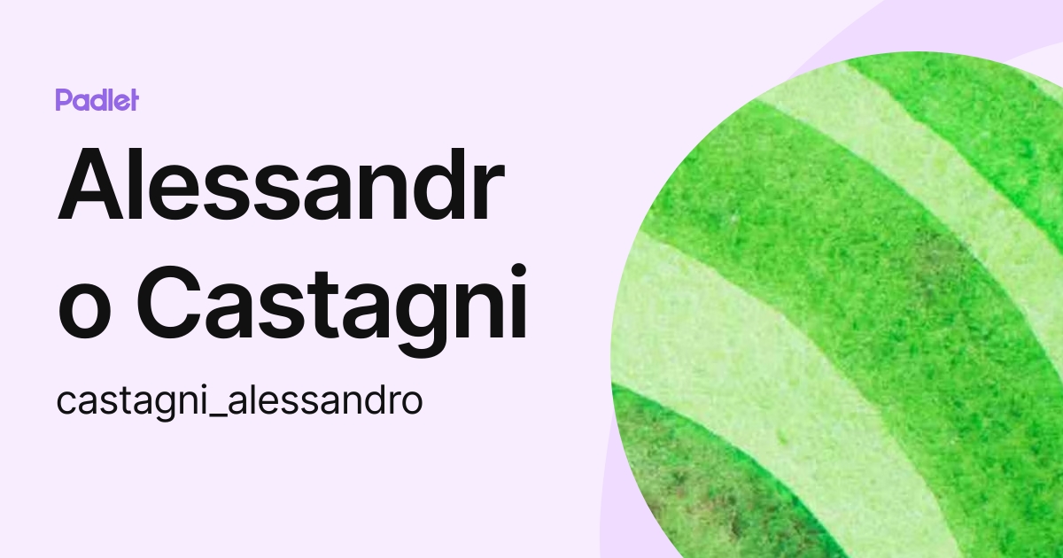Alessandro Castagni (castagni_alessandro) profile | Padlet