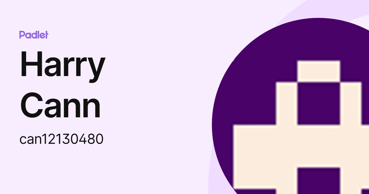 Harry Cann (can12130480) profile | Padlet