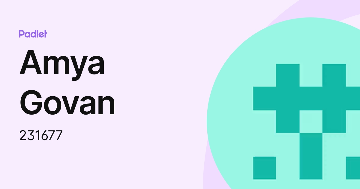 Amya Govan (231677) profile | Padlet