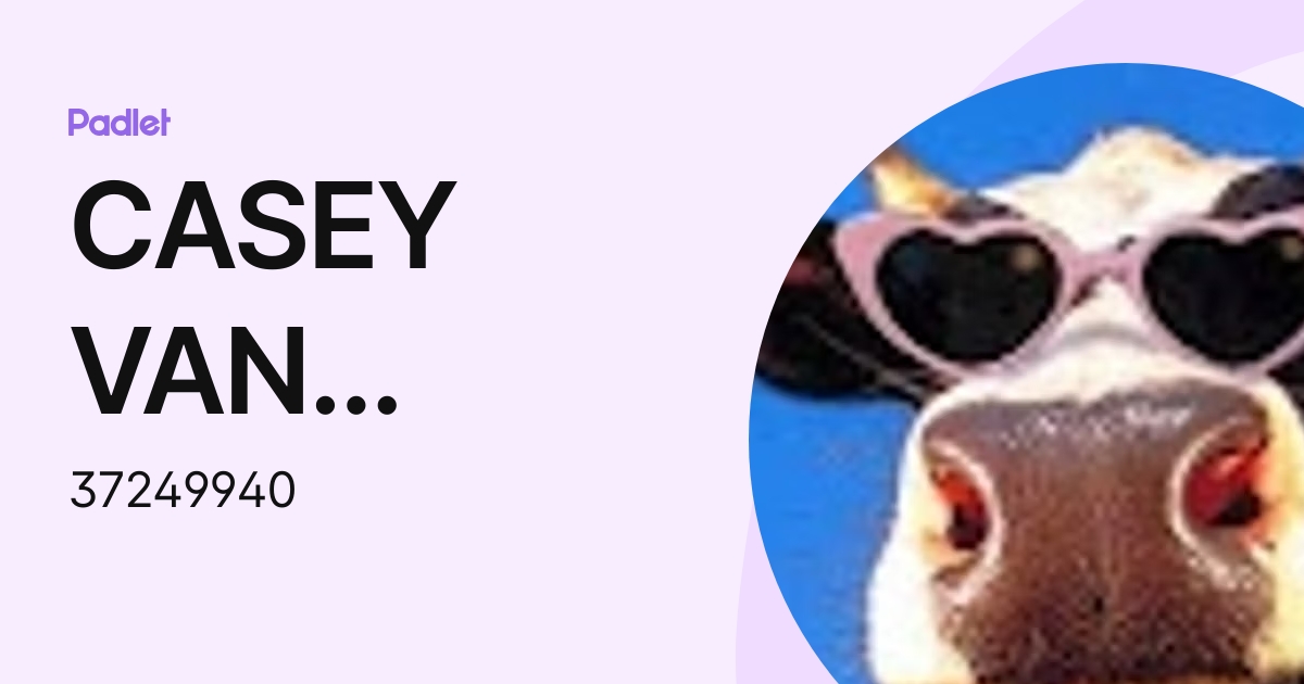 CASEY VAN STADEN (37249940) profile | Padlet
