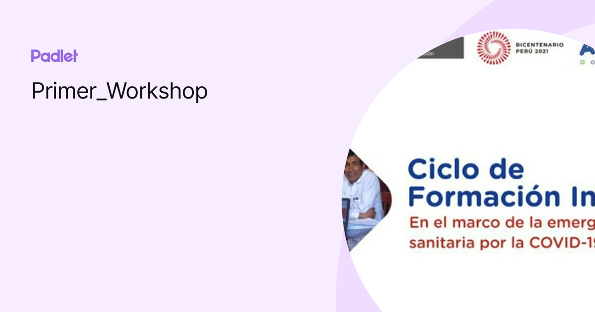 Primer_Workshop profile | Padlet