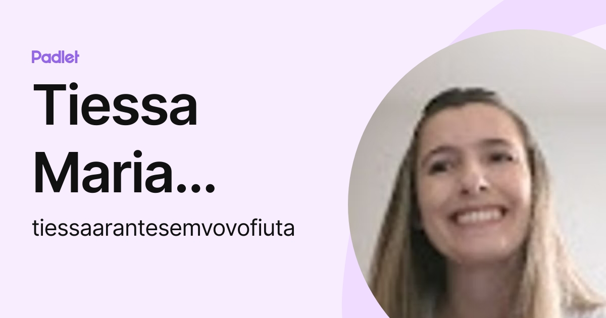 Tiessa Maria Carvalho Arantes (tiessaarantesemvovofiuta) profile | Padlet