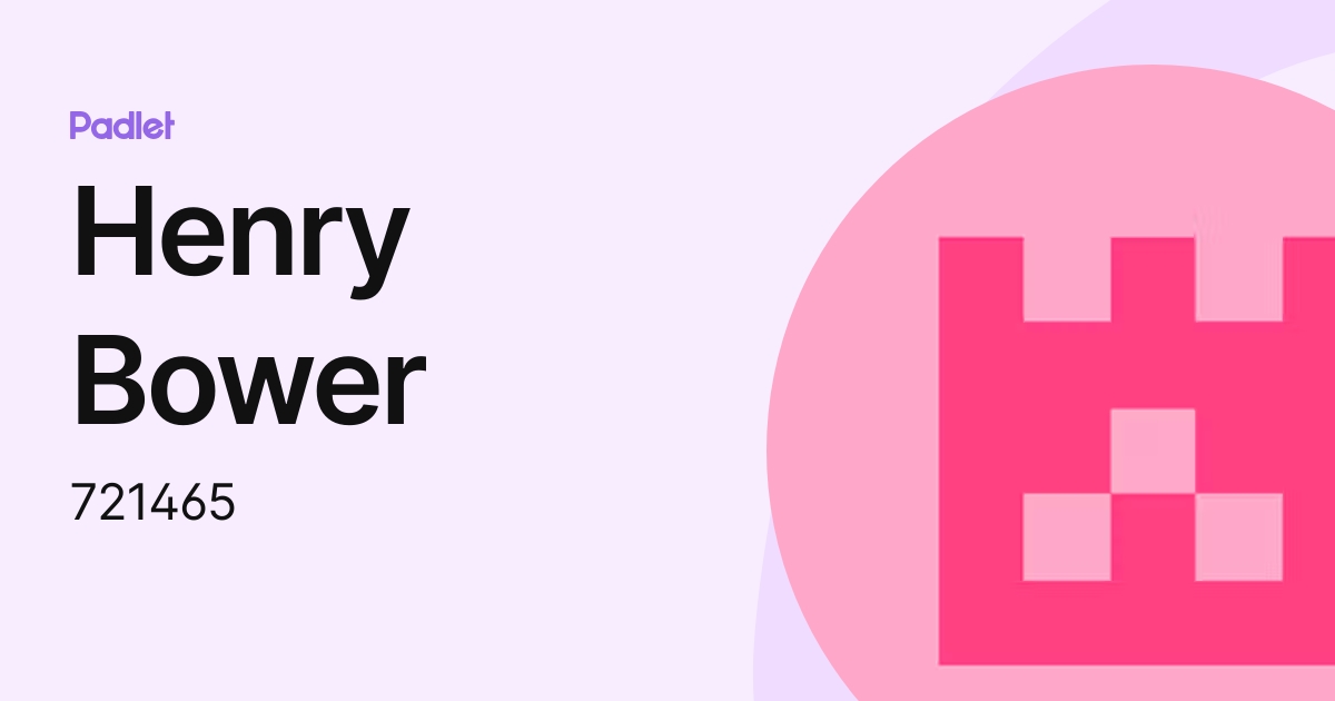 Henry Bower (721465) profile | Padlet