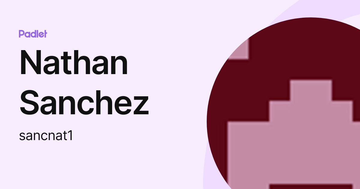 Nathan Sanchez (sancnat1) profile | Padlet
