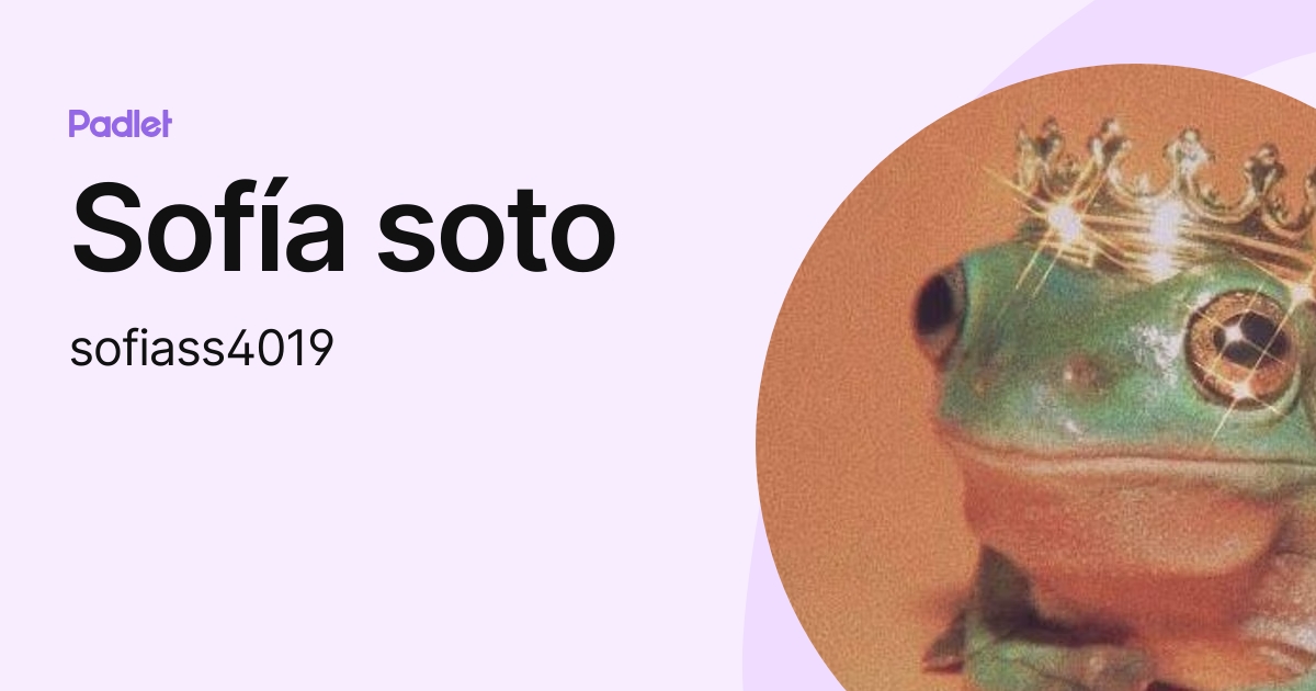 Sofía soto (sofiass4019) profile | Padlet