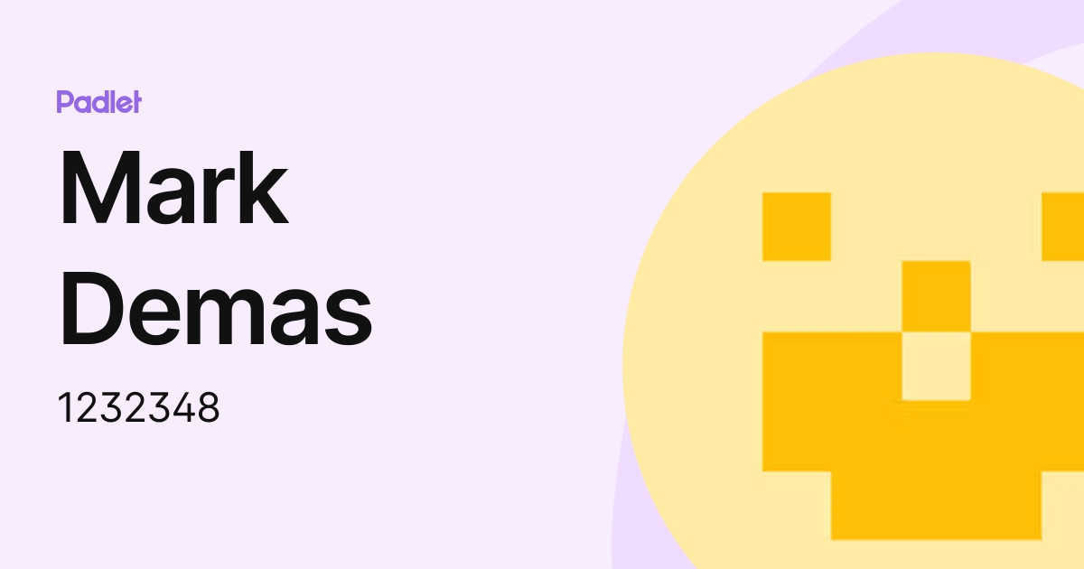 Mark Demas (1232348) profile | Padlet