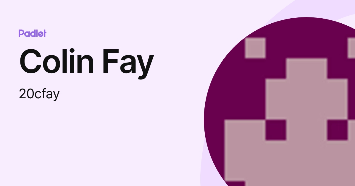 Colin Fay (20cfay) profile | Padlet