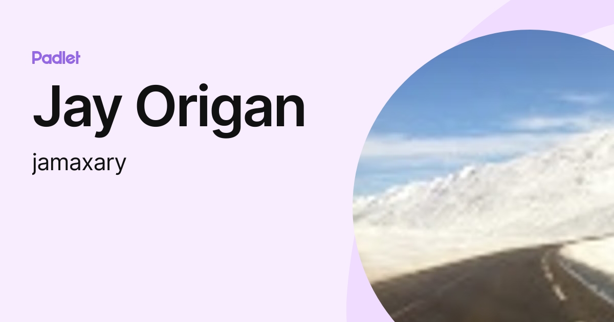 Jay Origan (jamaxary) profile | Padlet