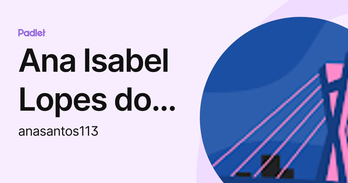 Ana Isabel Lopes dos Santos (anasantos113) profile | Padlet