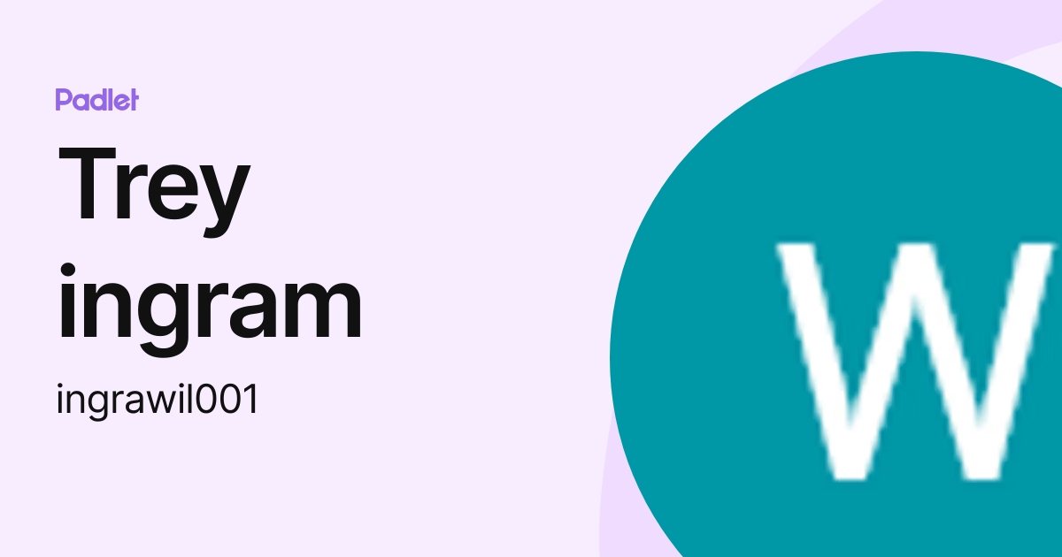 Trey ingram (ingrawil001) profile | Padlet