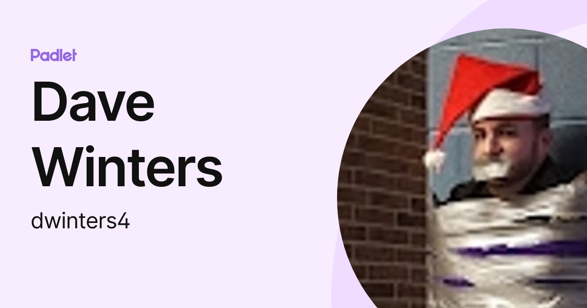 Dave Winters (dwinters4) profile | Padlet