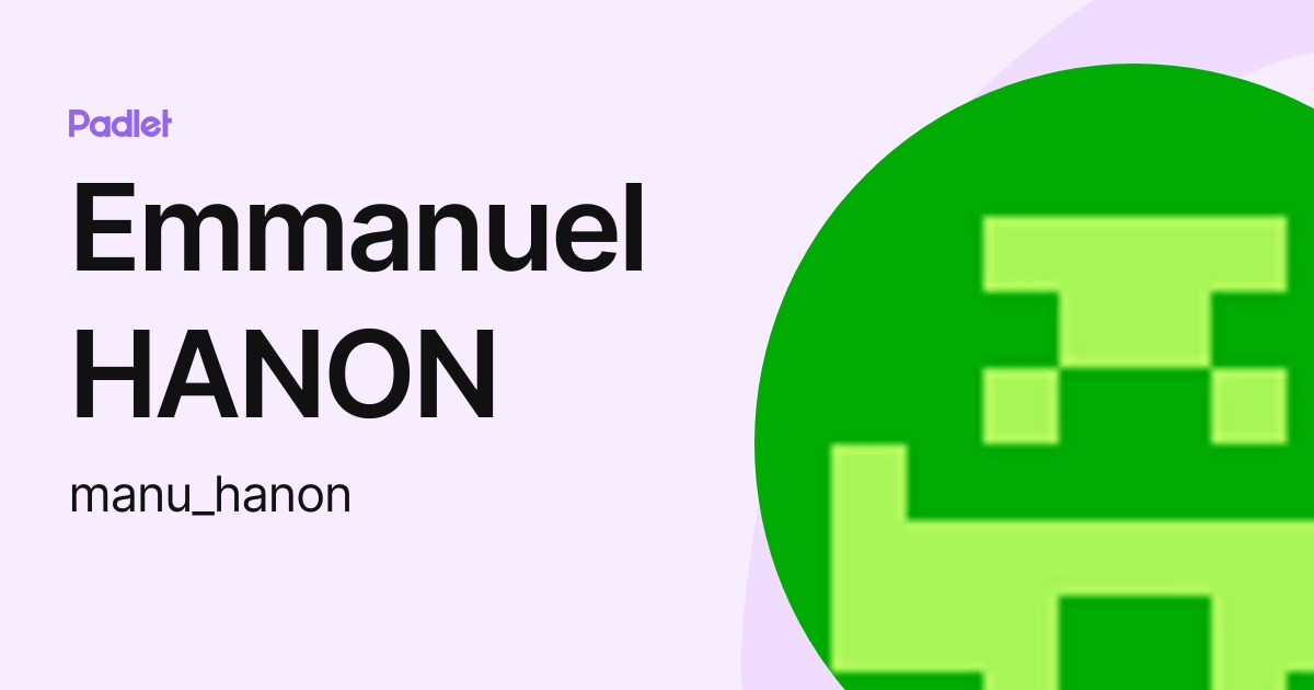 Emmanuel HANON (manu_hanon) profile | Padlet