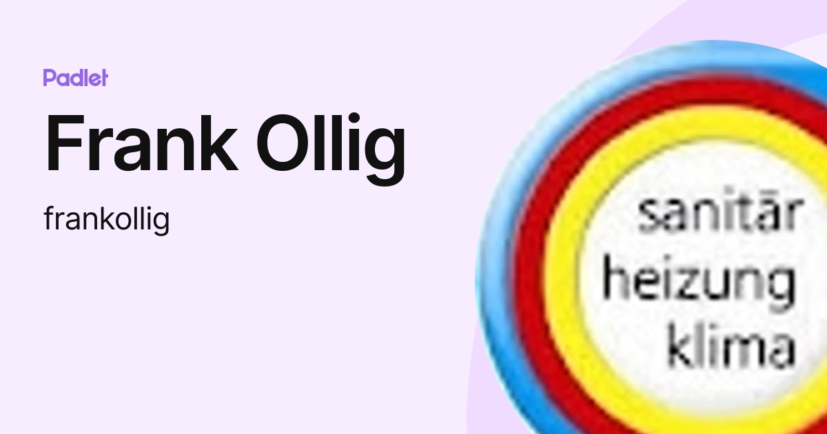 Frank Ollig (frankollig) profile | Padlet