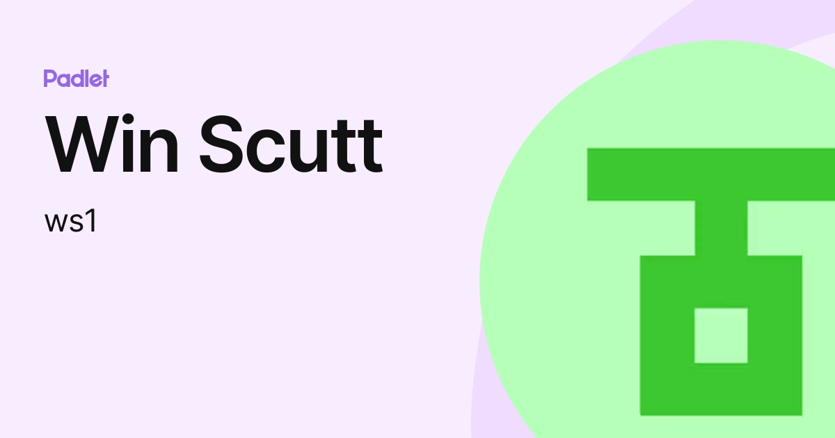 Win Scutt (ws1) profile | Padlet