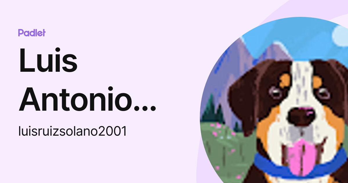 Luis Antonio Ruiz Solano (luisruizsolano2001) profile | Padlet