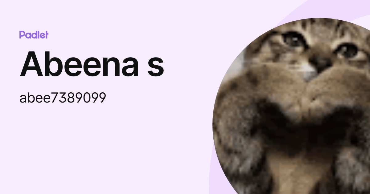 Abeena s (abee7389099) profile | Padlet