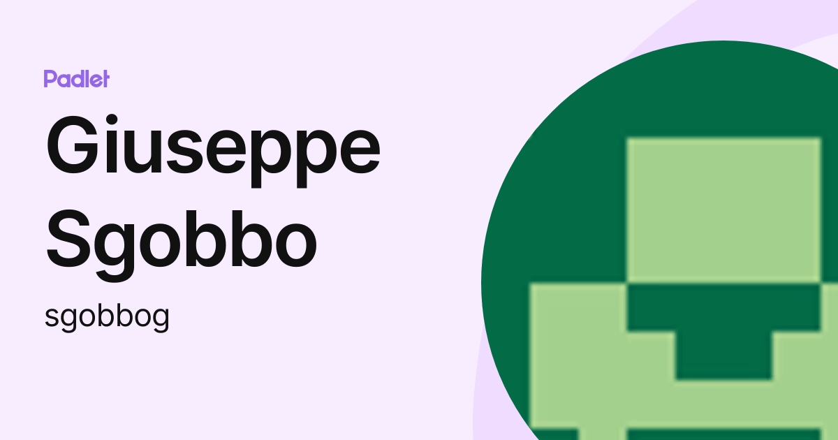 Giuseppe Sgobbo (sgobbog) profile | Padlet
