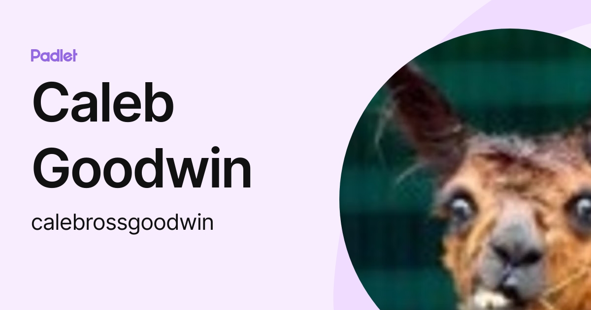 Caleb Goodwin (calebrossgoodwin) profile | Padlet