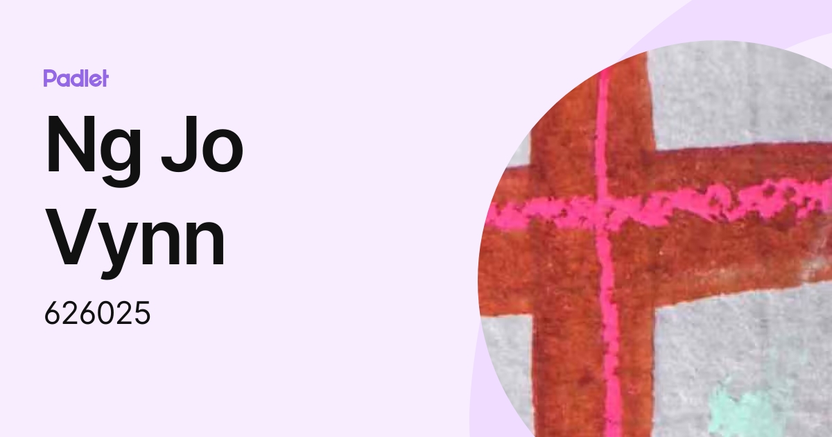 Ng Jo Vynn (626025) profile | Padlet