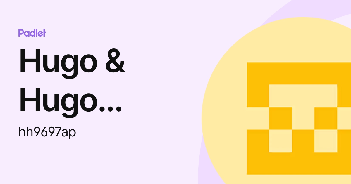 Hugo & Hugo Afonso & Pinheiro (hh9697ap) profile | Padlet