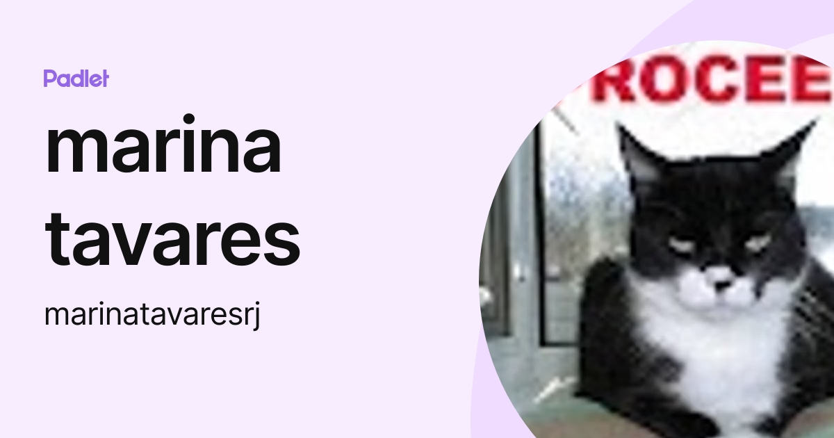 marina tavares (marinatavaresrj) profile | Padlet