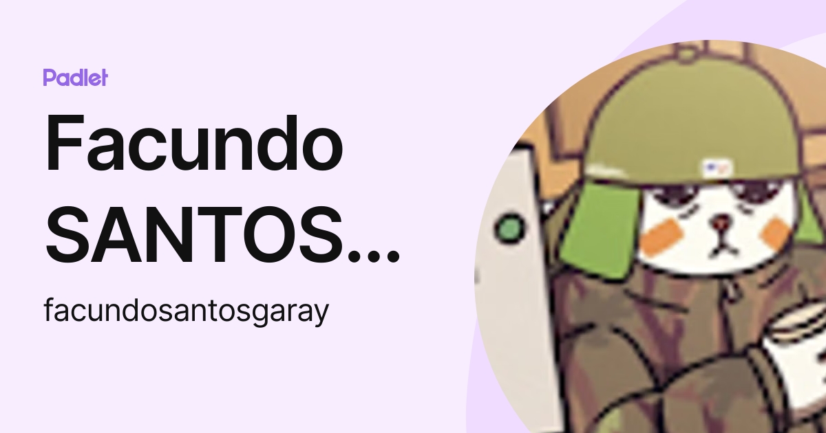 Facundo SANTOS GARAY (facundosantosgaray) profile | Padlet