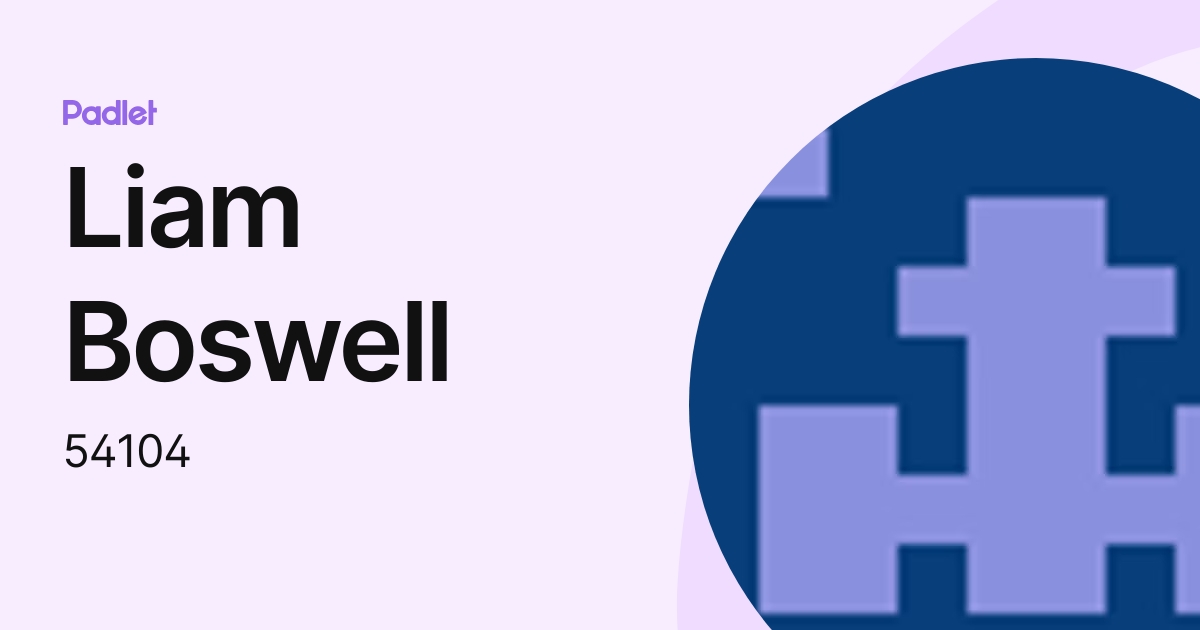 Liam Boswell (54104) profile | Padlet