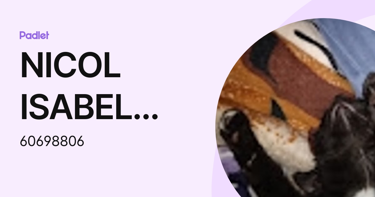 NICOL ISABEL SANTIVAÑEZ ZAMUDIO (60698806) profile | Padlet