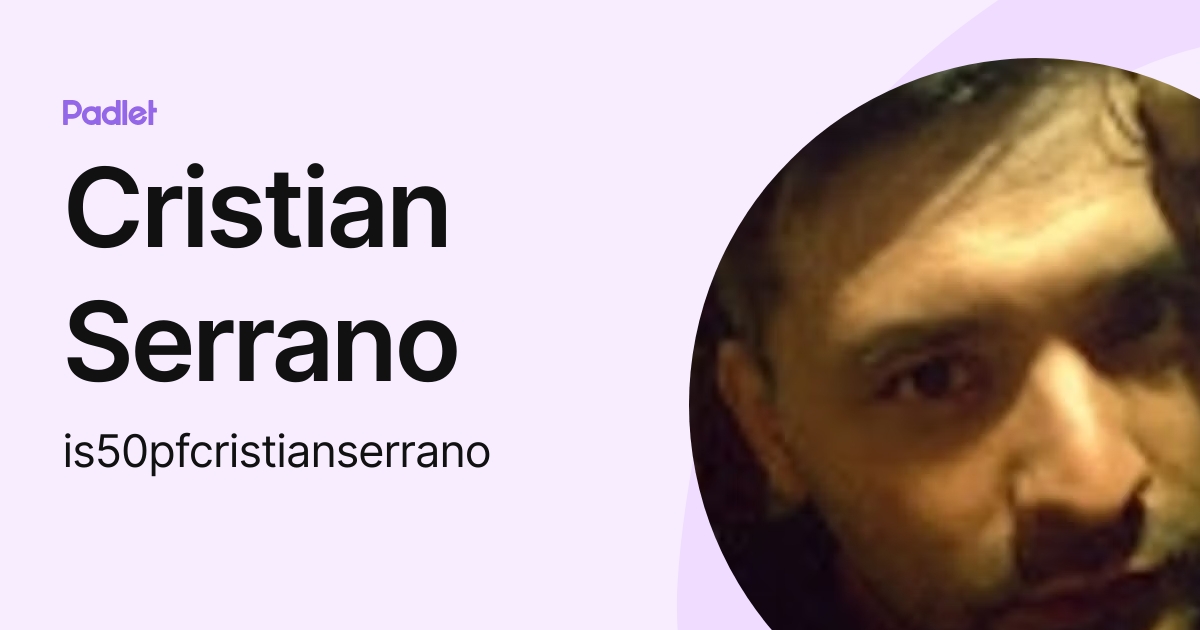Cristian Serrano (is50pfcristianserrano) perfil | Padlet