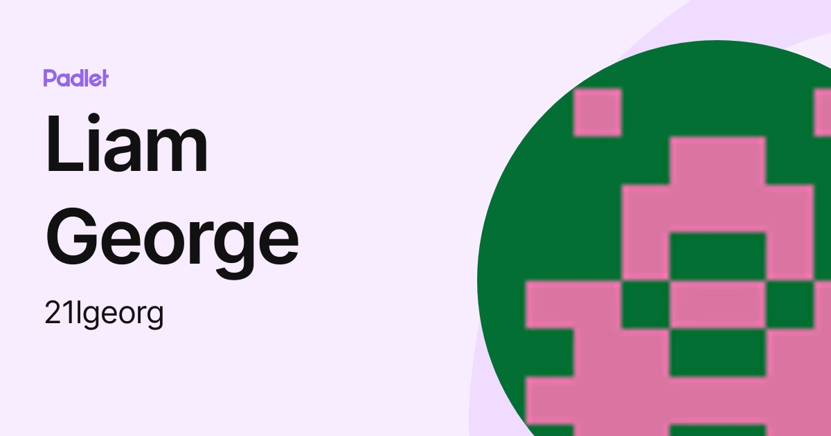 Liam George (21lgeorg) profile | Padlet