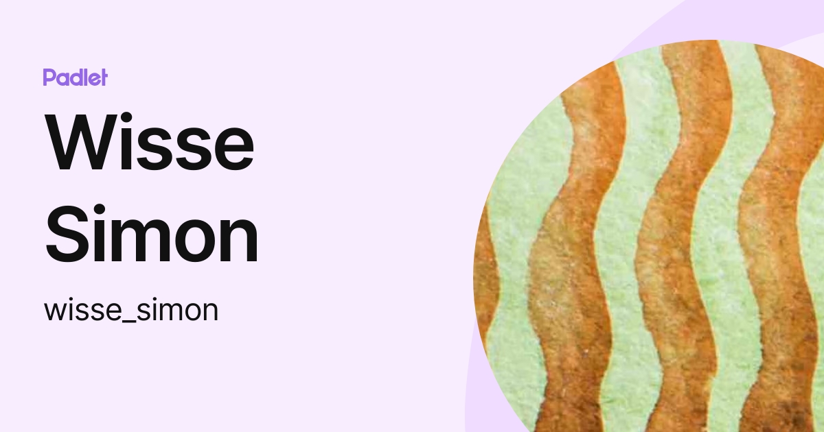 Wisse Simon (wisse_simon) profile | Padlet