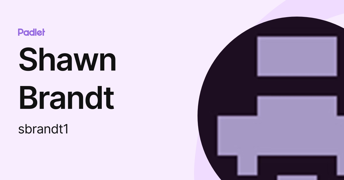 Shawn Brandt (sbrandt1) profile | Padlet