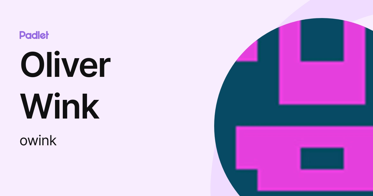 Oliver Wink (owink) profile | Padlet