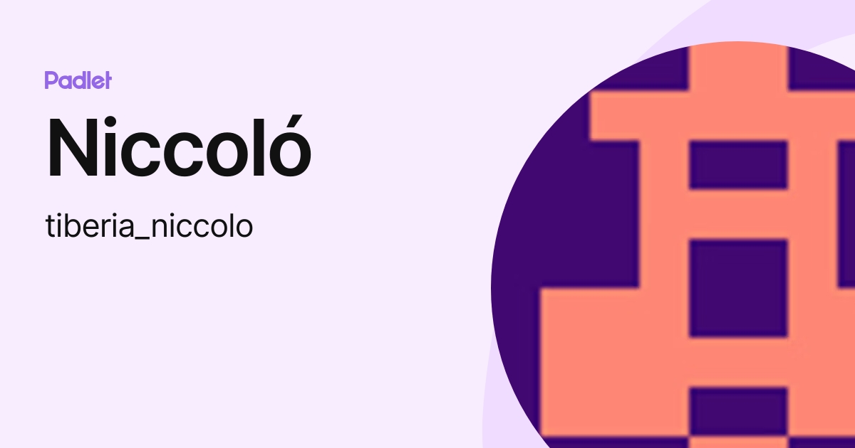 Niccoló (tiberia_niccolo) profile | Padlet