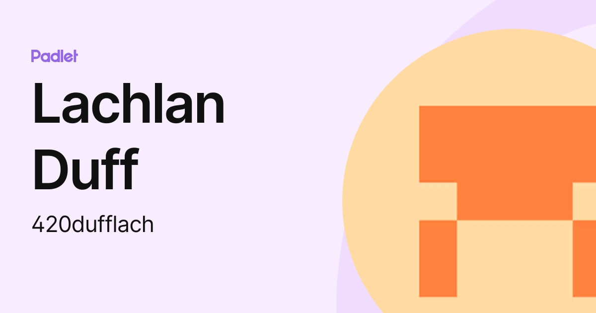 Lachlan Duff (420dufflach) profile | Padlet