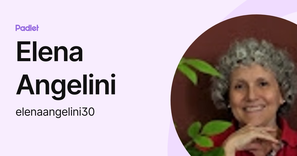 Elena Angelini (elenaangelini30) profile | Padlet